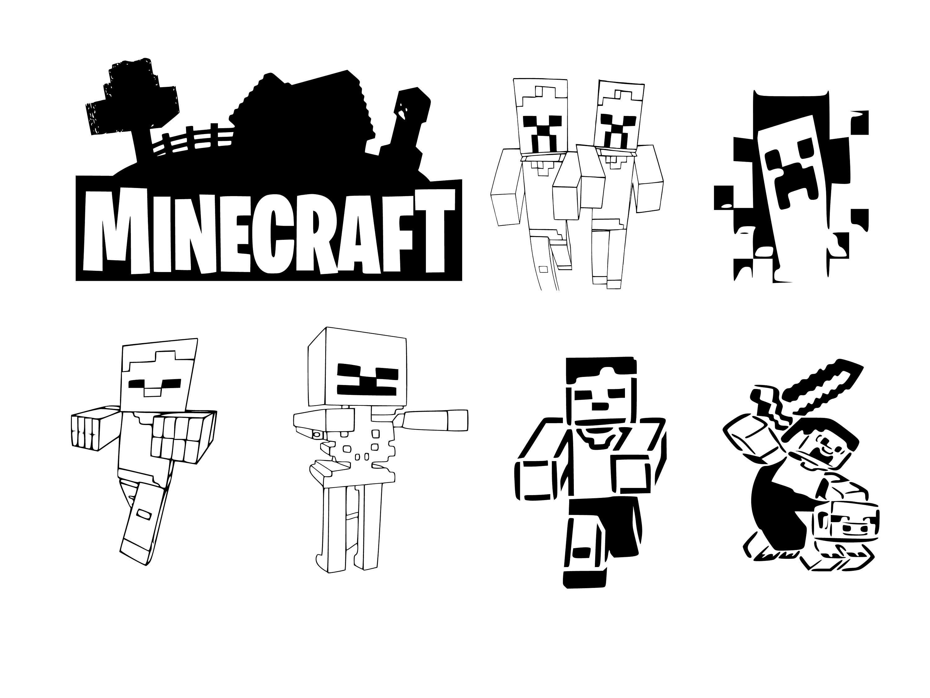 Minecraft Bundle Game Chracters, Svg Png Sticker, Tshirt, Shirt, Hoodie ...