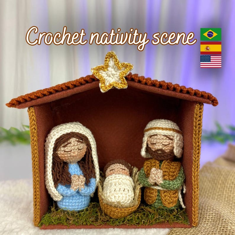 Christmas Nativity Scene Crochet Pattern: DIY Amigurumi (PDF Pattern ...