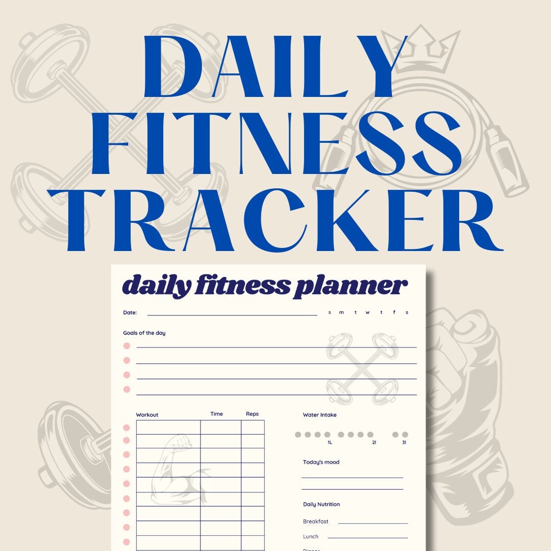 DIGITAL FITNESS PLANNER, Printable, Tracker, Daily Tracker, Nutrition ...