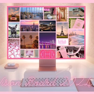 Pink Aesthetic Girlie Mood Vision Board Make It Your Own - Etsy