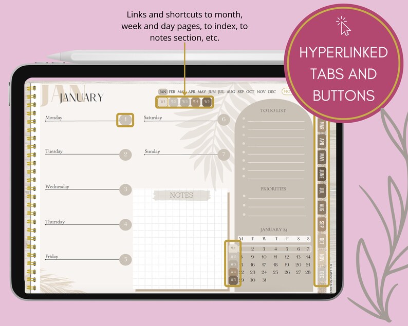 DIGITAL PLANNER 2024 - Etsy