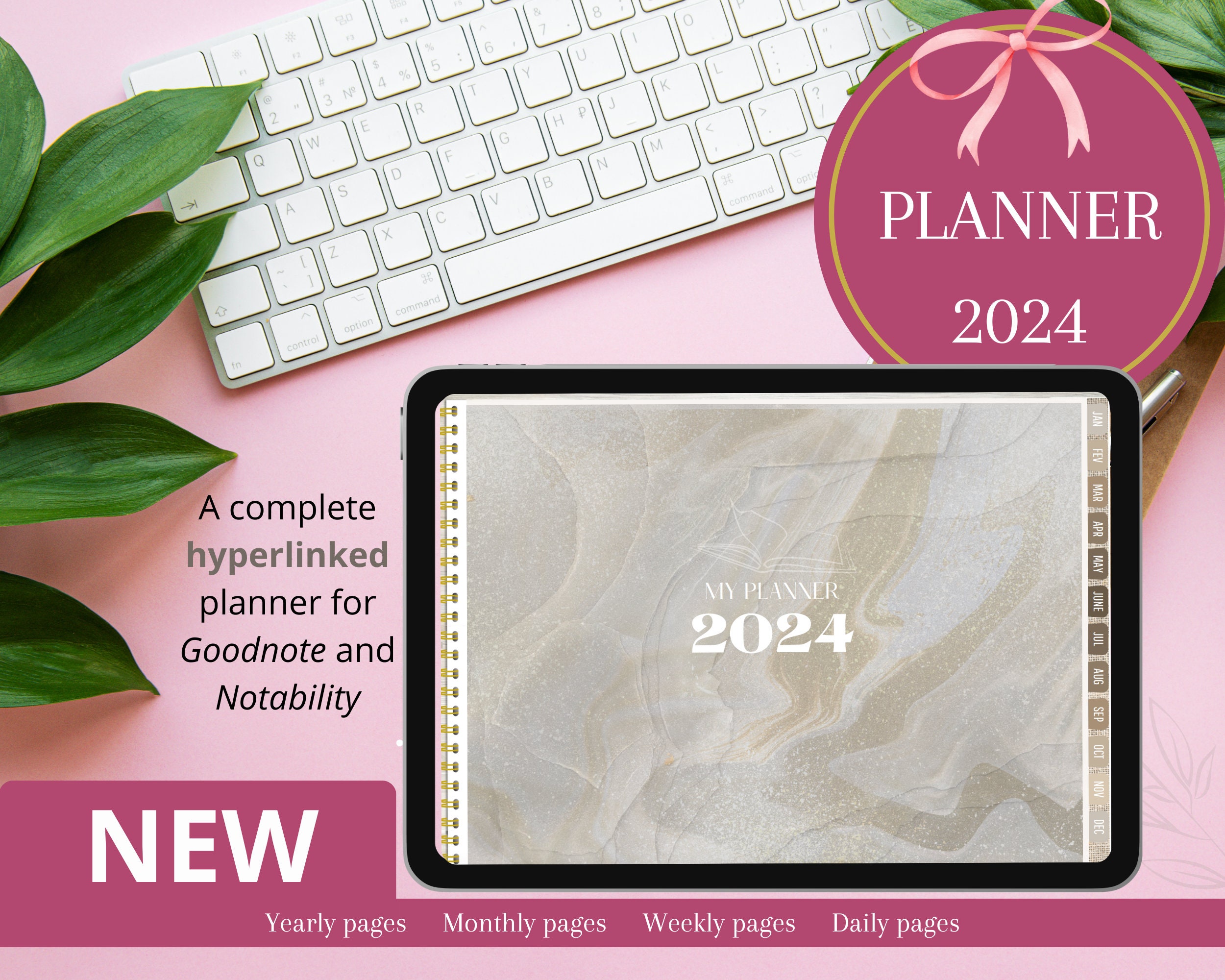 DIGITAL PLANNER 2024 - Etsy