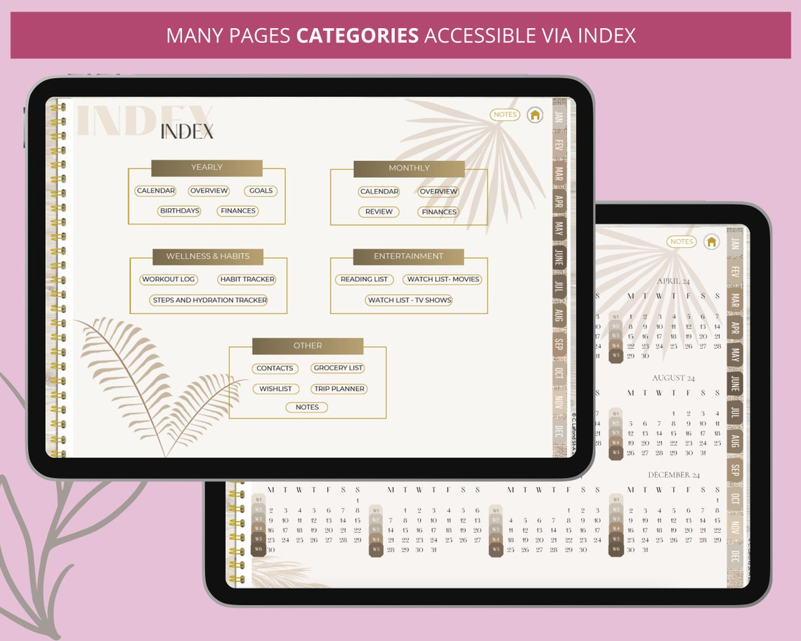DIGITAL PLANNER 2024 - Etsy