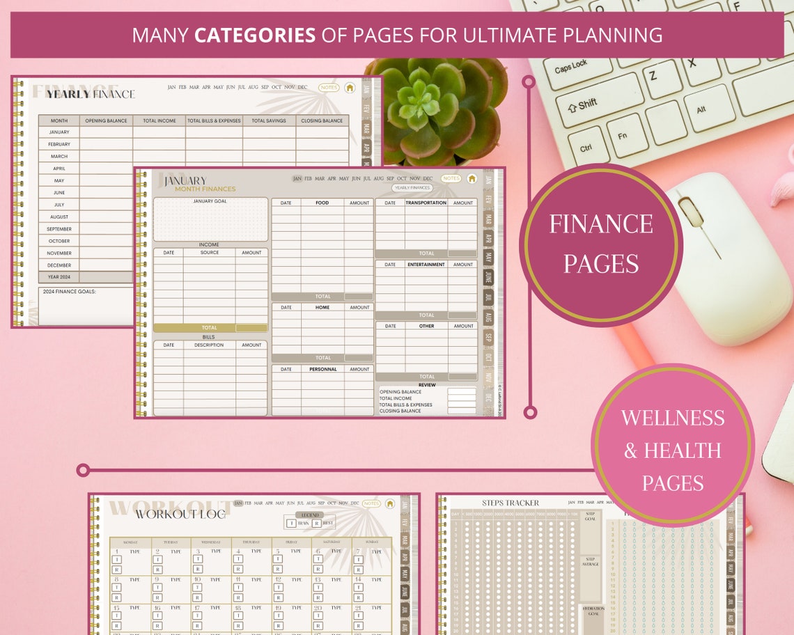 DIGITAL PLANNER 2024 - Etsy