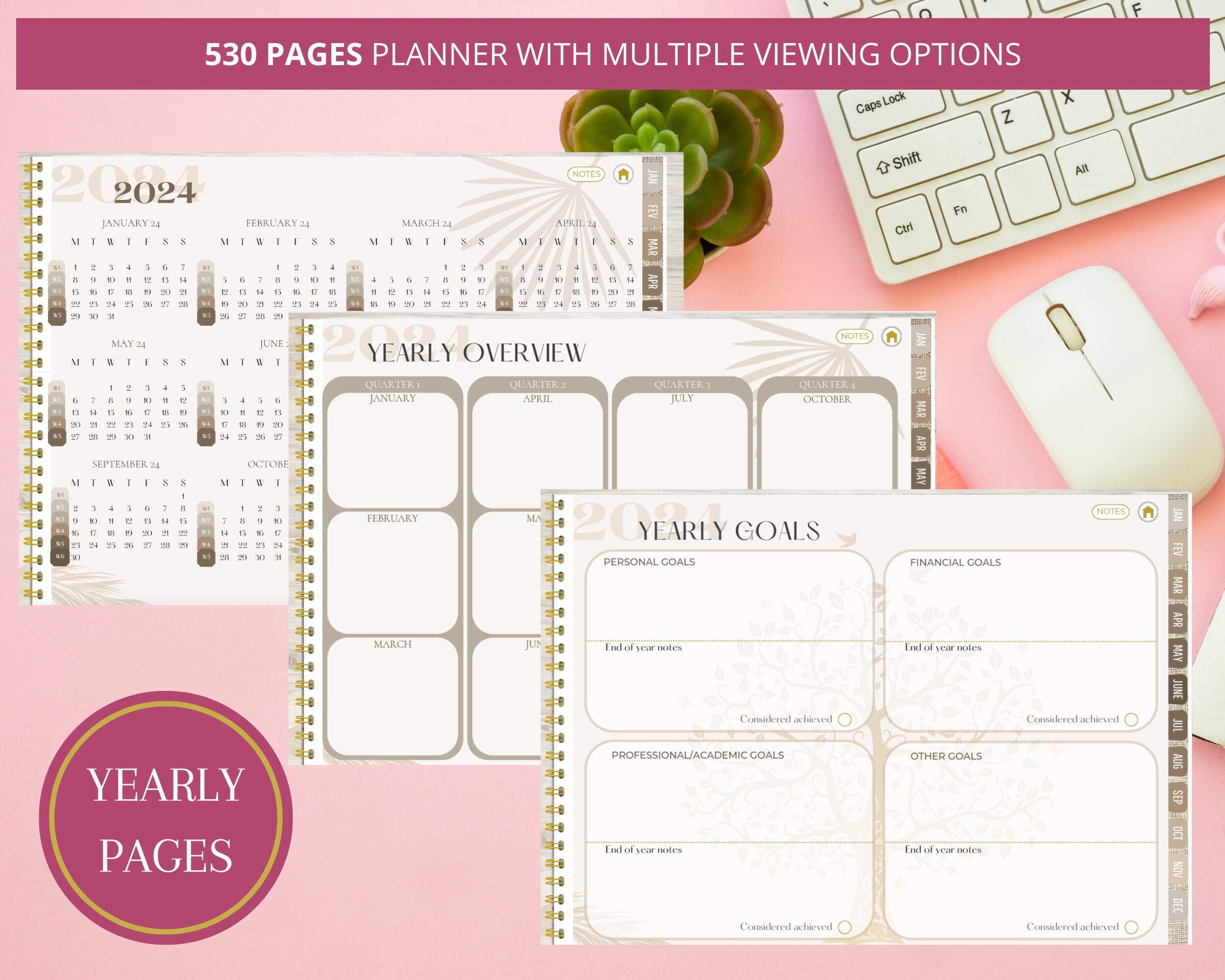 DIGITAL PLANNER 2024 - Etsy