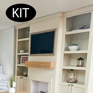 Dollhouse Miniature Fireplace KIT, Dollhouse Entertainment Center, Mini ...