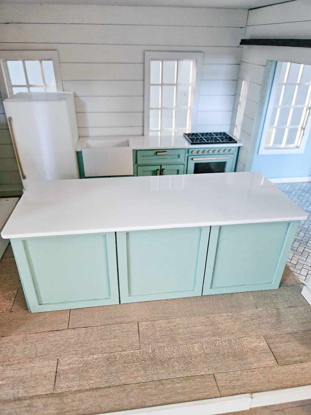 Dollhouse Kitchen Island (unpainted), Mini Island for Your Miniature ...