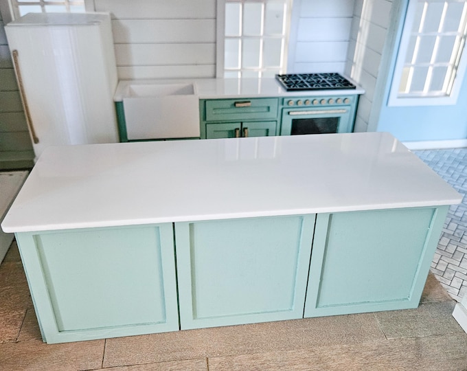 Dollhouse Kitchen Island (unpainted), Mini Island for Your Miniature ...