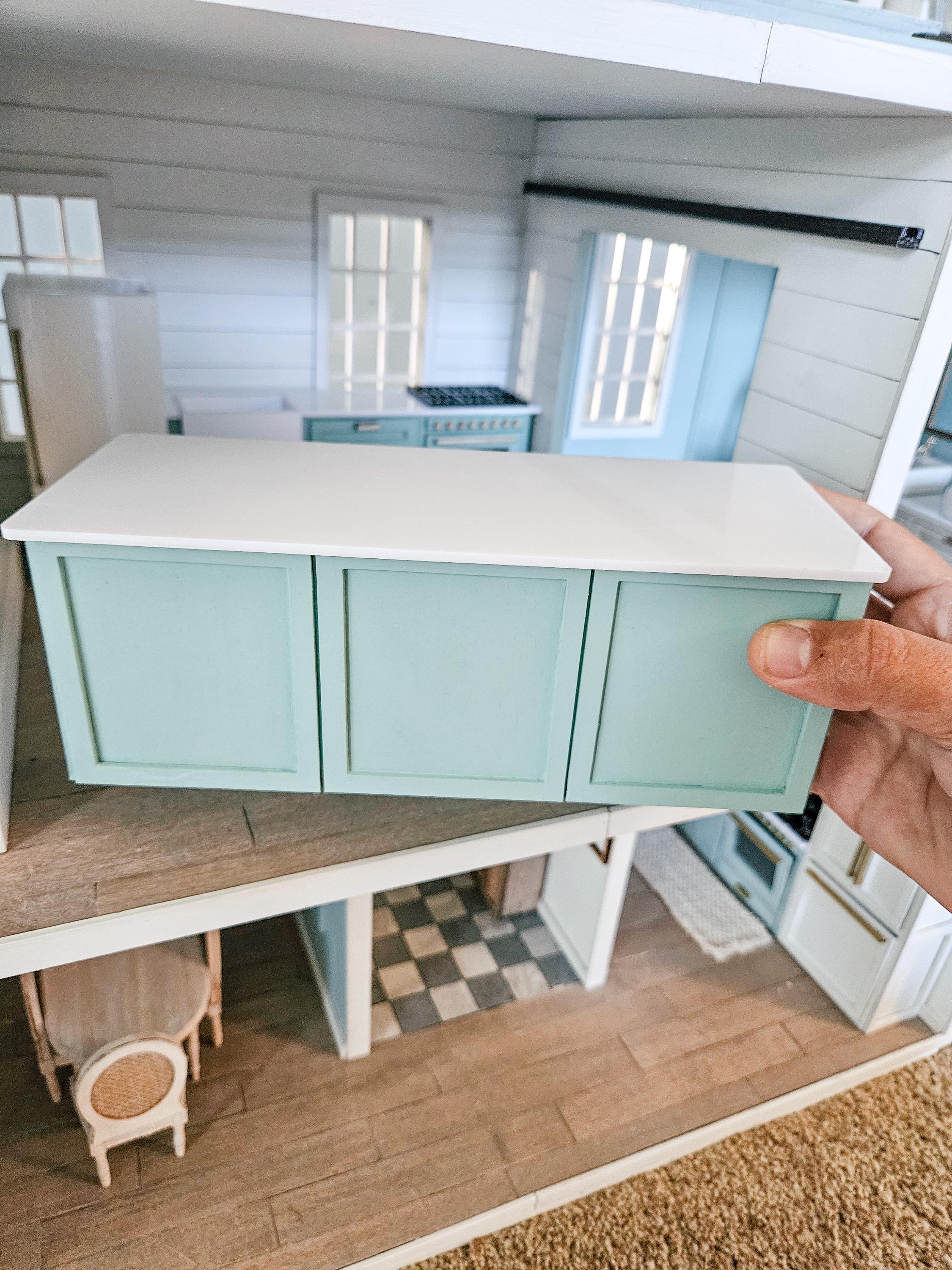 Dollhouse Kitchen Island (unpainted), Mini Island for Your Miniature ...