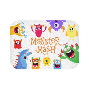 Monster Mash Bath Mat: Playful Kids Bathroom Decor, Halloween Home ...