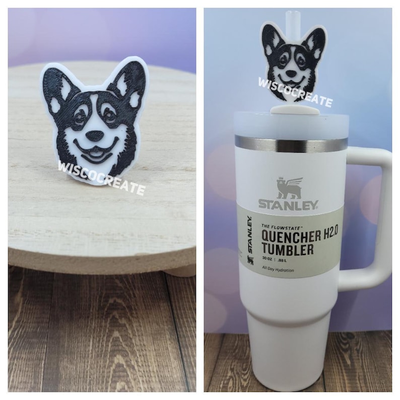 Dog Stanley Straw Toppers - Etsy