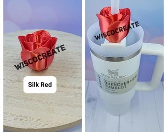 Rose Straw Topper for Stanley - Etsy