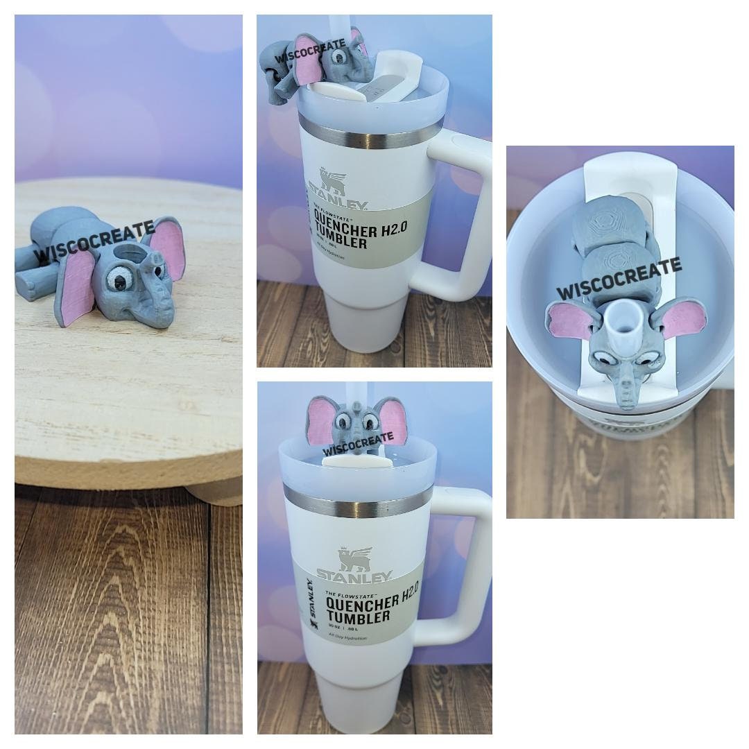 Elephant Cup Buddie Stanley Straw Topper - Etsy