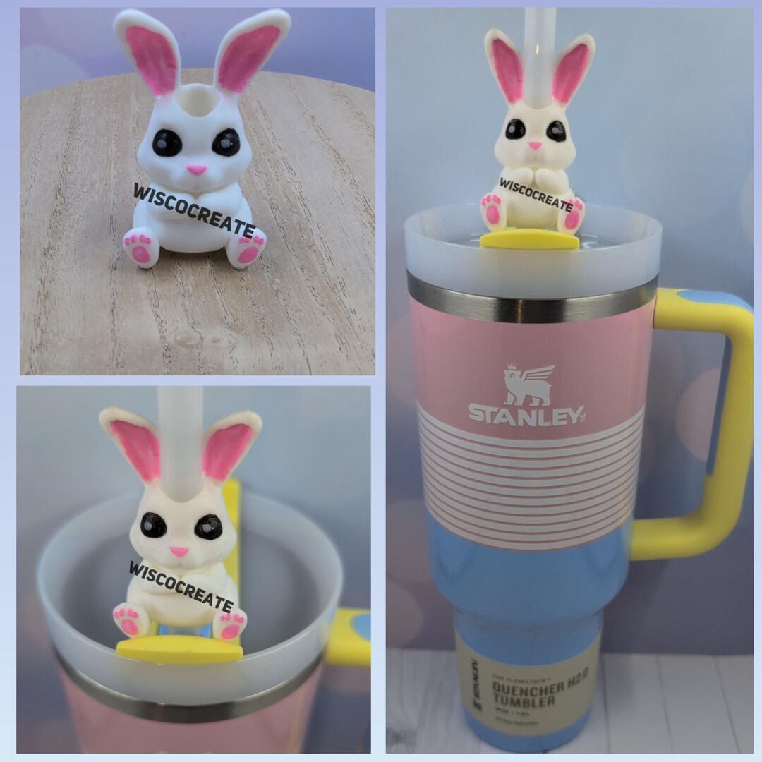 Easter Bunny/rabbit Stanley Straw Topper - Etsy