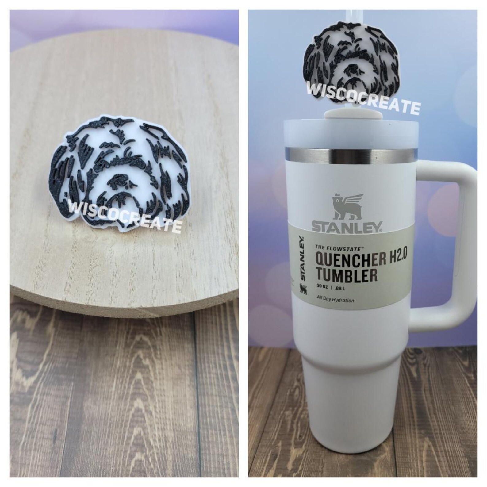 Dog Stanley Straw Toppers - Etsy