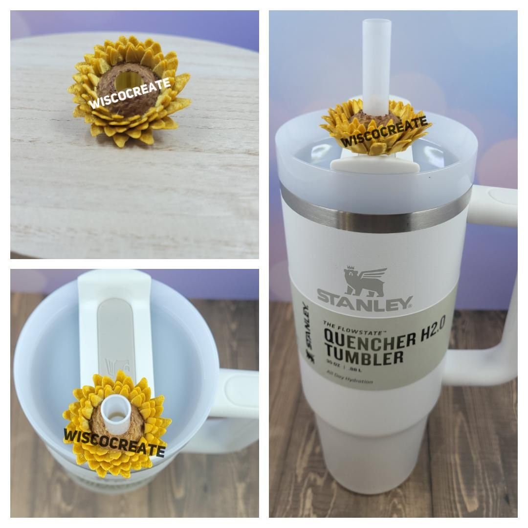 Sunflower 3D Straw Topper for Stanley Cup - Etsy