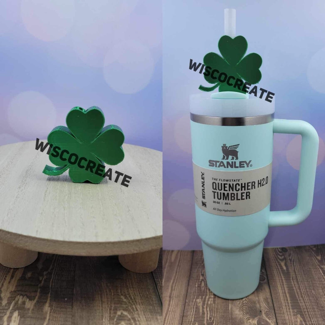 4 Leaf Clover Stanley Straw Topper - Etsy