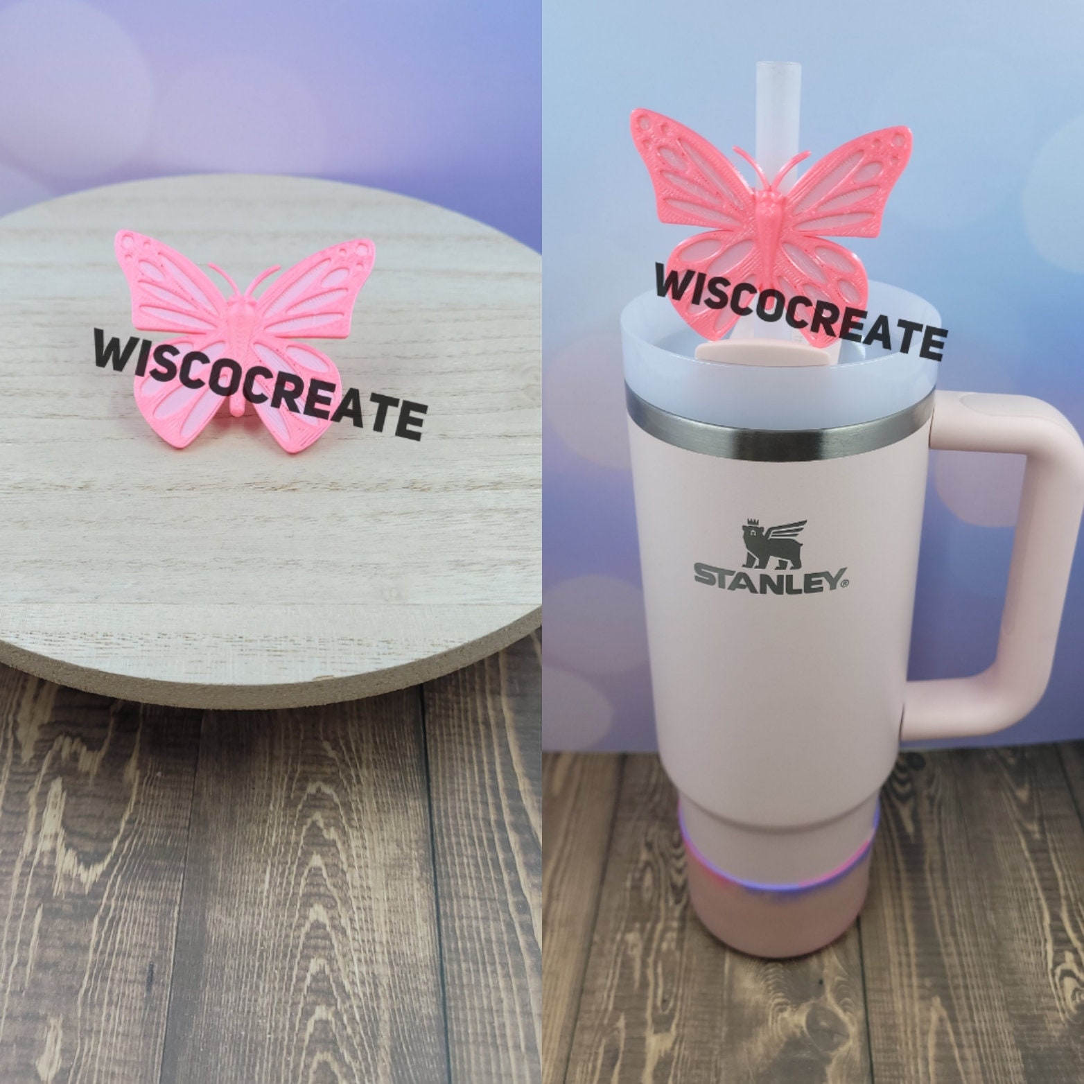 Butterfly Stanley Straw Topper - Etsy