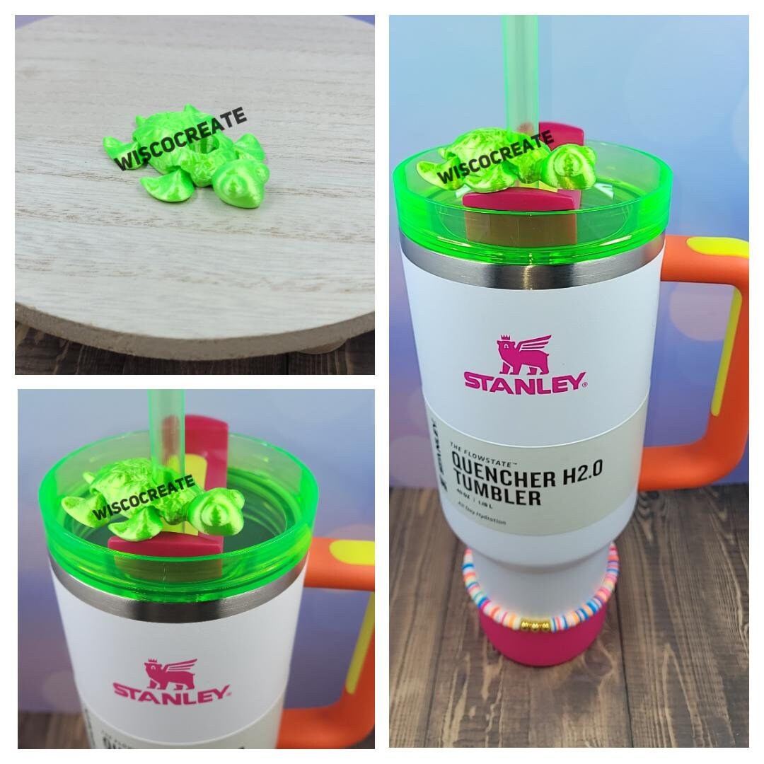Turtle Straw Topper Cup Buddie - Etsy