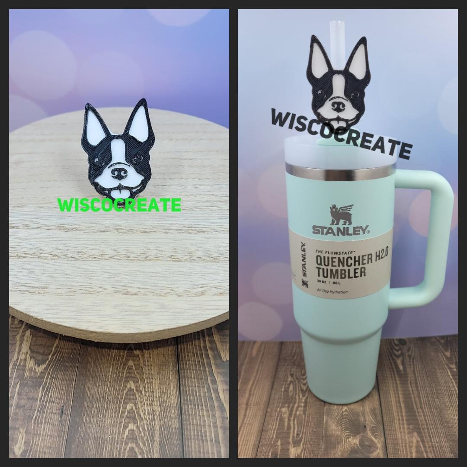 Dog Stanley Straw Toppers - Etsy