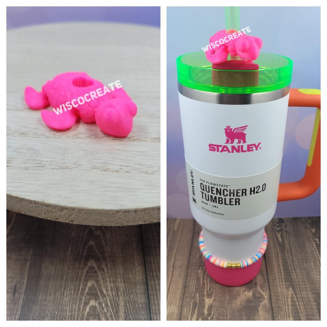 Turtle Straw Topper Cup Buddie - Etsy