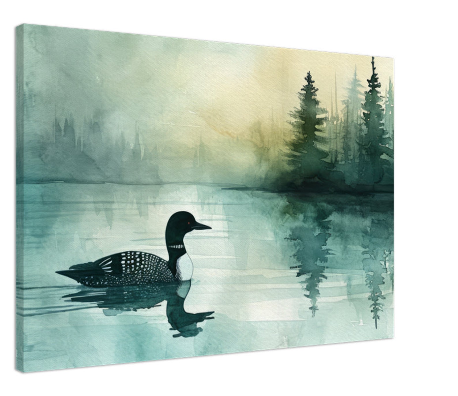 Loon Print Loon Decor Loon Watercolor Painting Loon Wall Art Minnesota ...