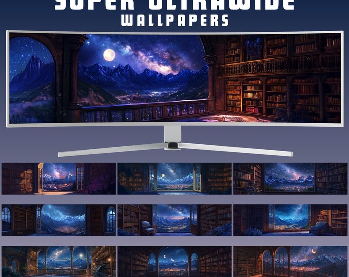 Starfall Velaris Inspired Super Ultrawide Wallpaper Acotar Wallpaper ...