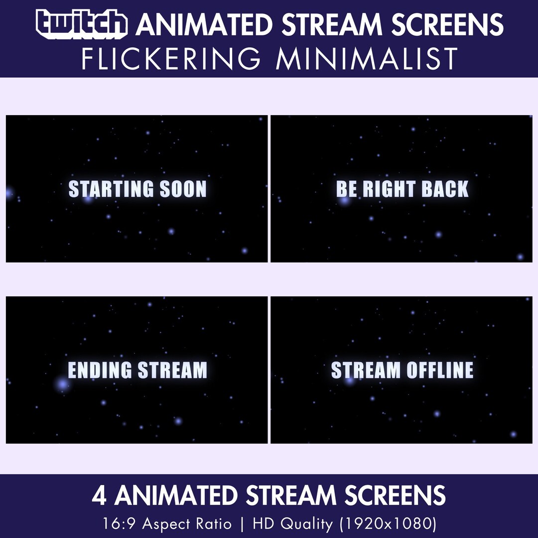 Twitch Animated Stream Screens Flickering Text Twitch Screens Obs ...