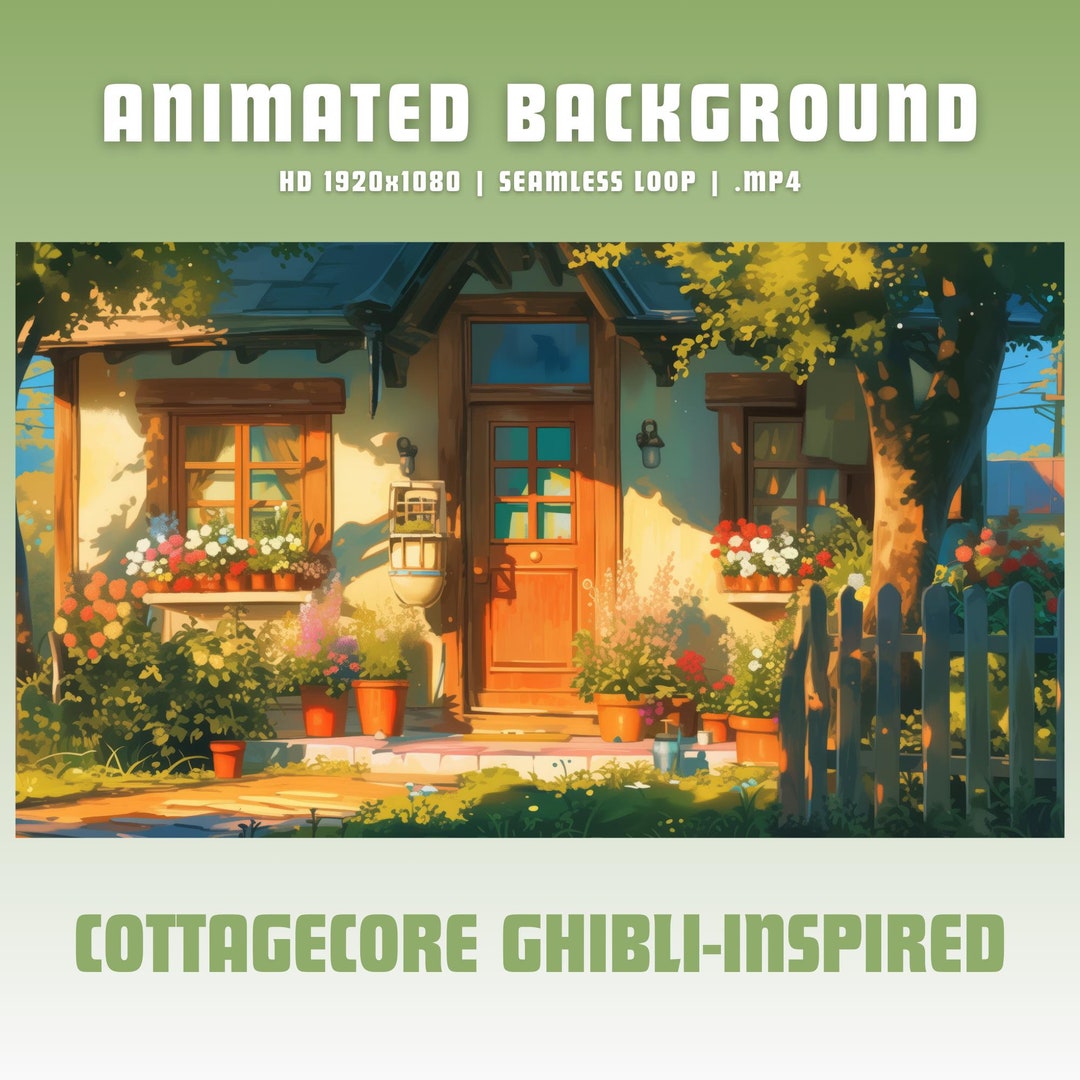 Animated Background Cottagecore Vtuber Background Twitch Overlay Obs ...
