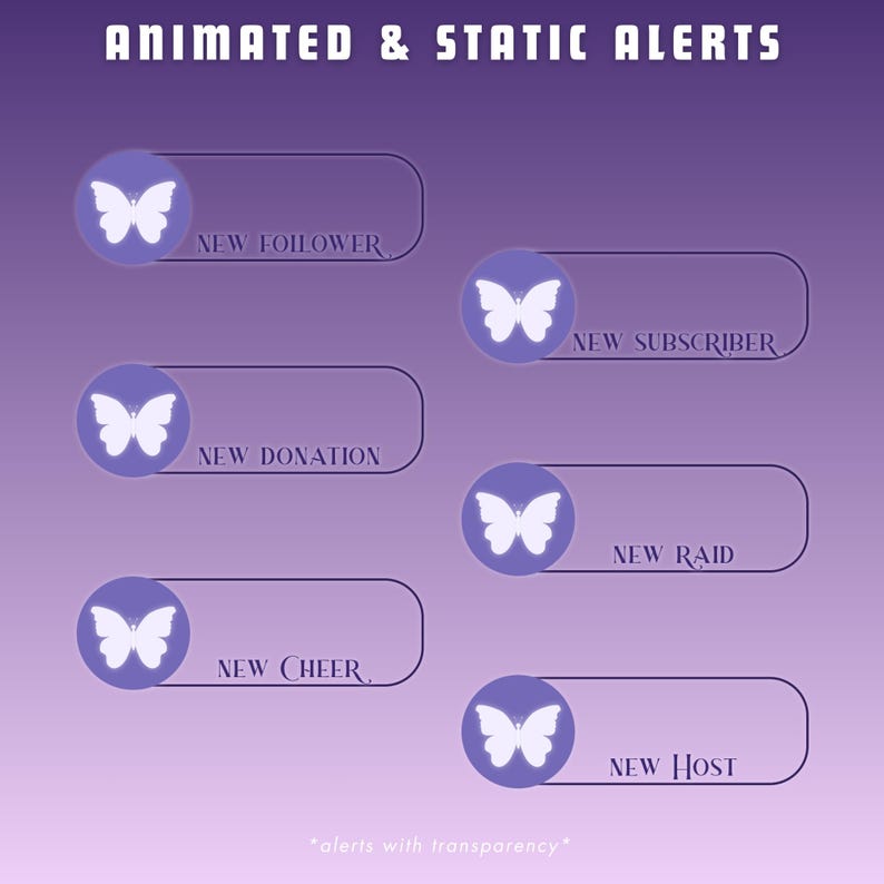 Purple Twitch Stream Package Animated Purple Twitch Overlay Twitch ...