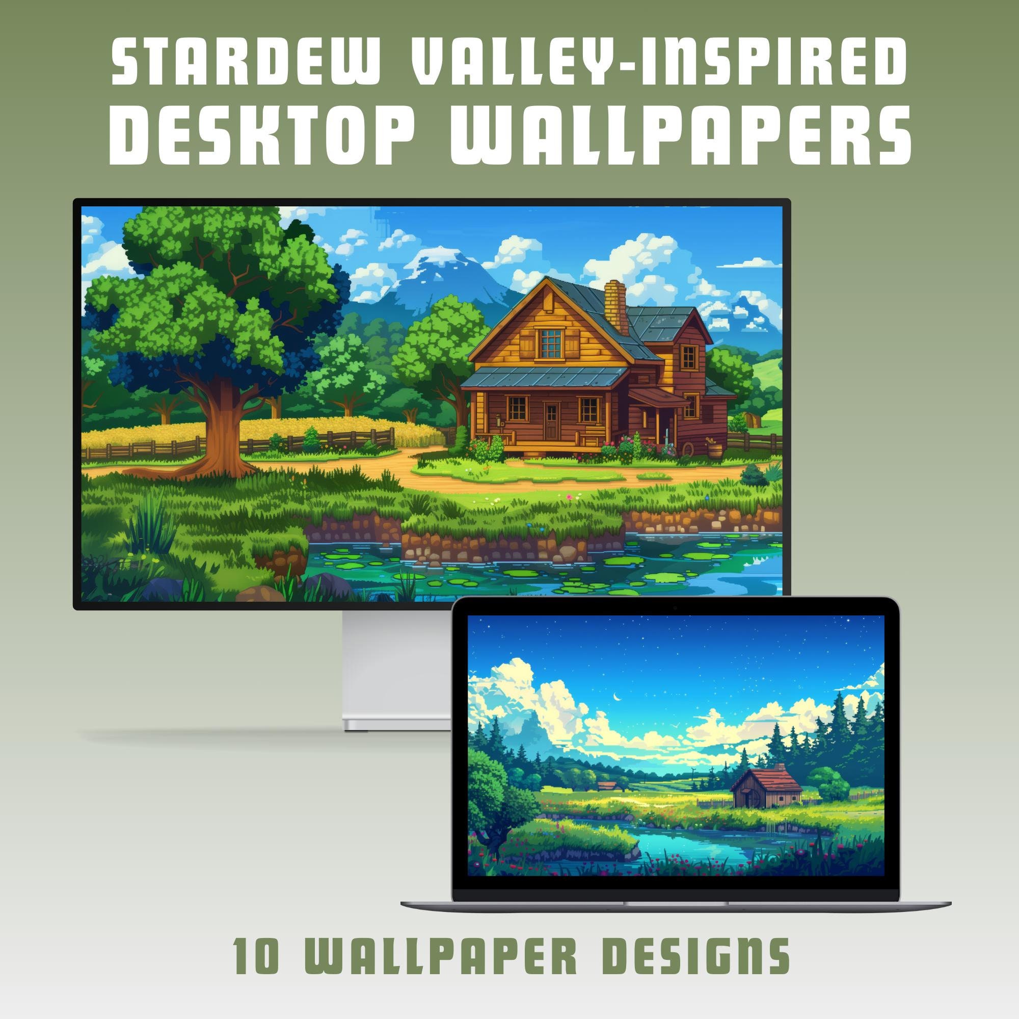 Stardew Valley Inspired Desktop Wallpaper Gamer Laptop Wallpaper ...