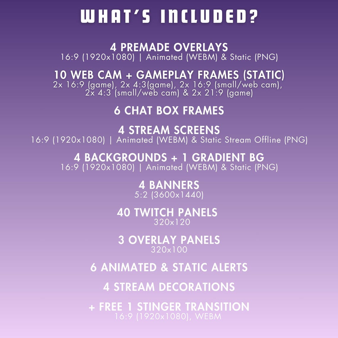 Purple Twitch Stream Package Animated Purple Twitch Overlay Twitch ...