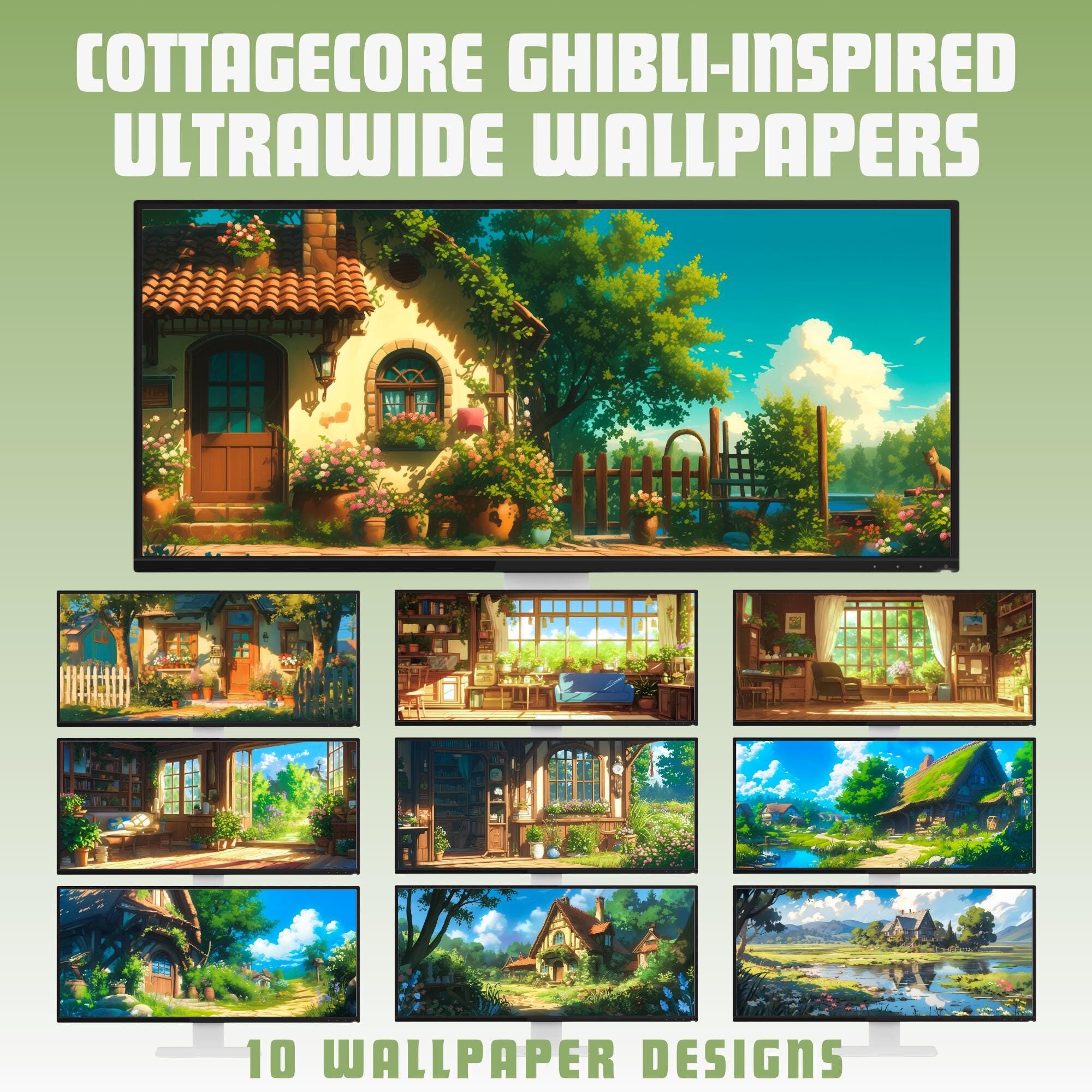 Cottagecore Wallpaper Ultrawide Wallpaper Desktop Wallpaper Desktop ...