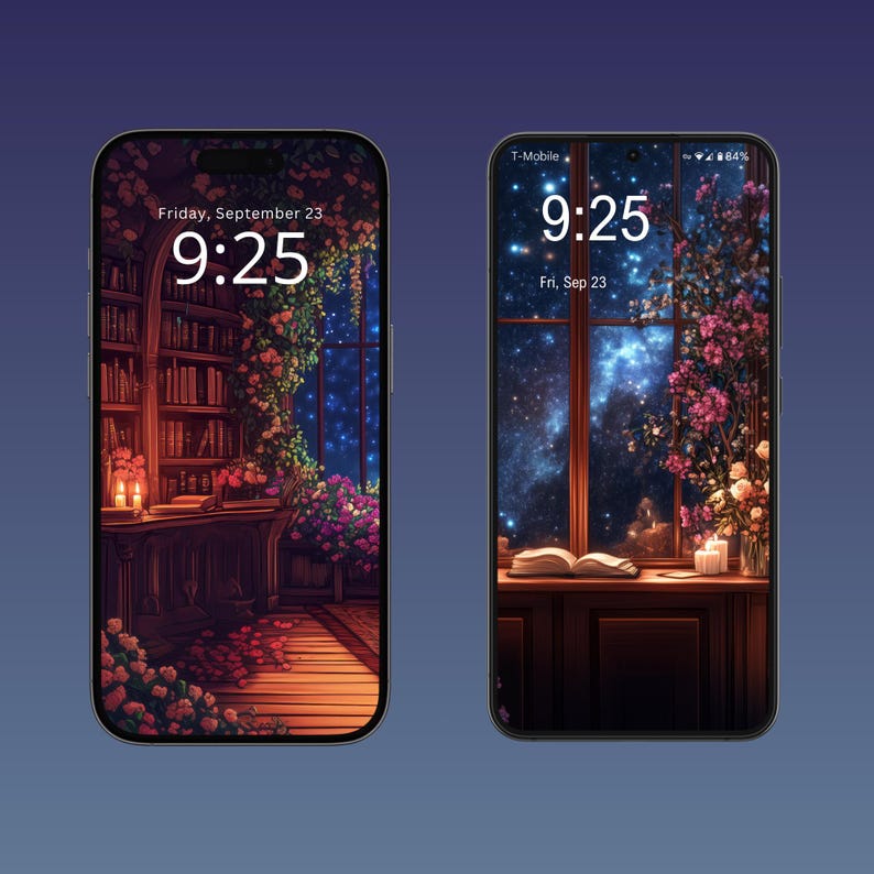 Cozy Magical Library iPhone Wallpaper Download Velaris Inspired ...