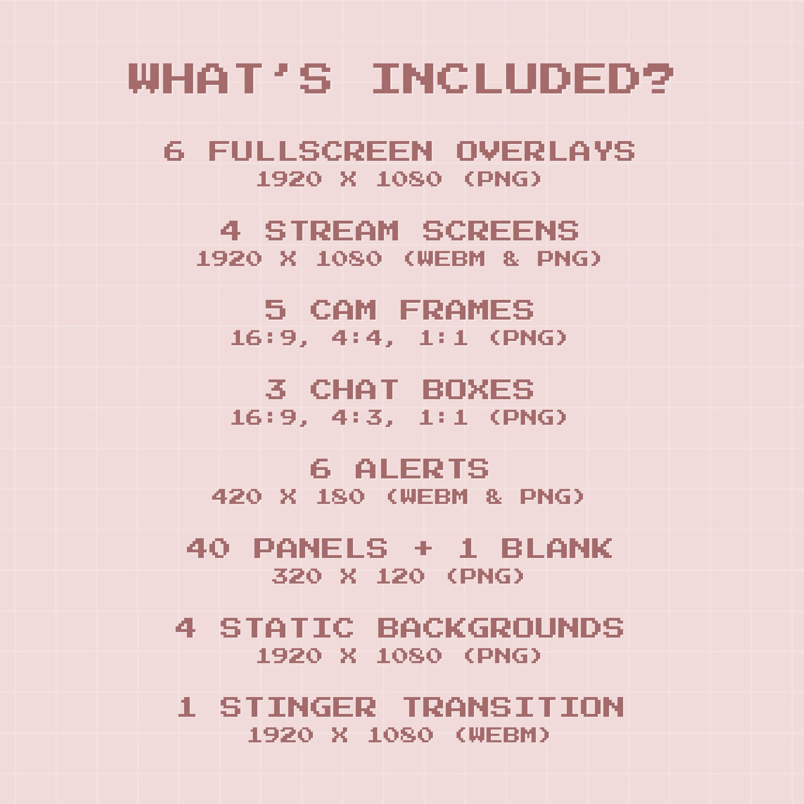 Pink Pixel Twitch Overlay Twitch Stream Package Animated Overlay Twitch ...