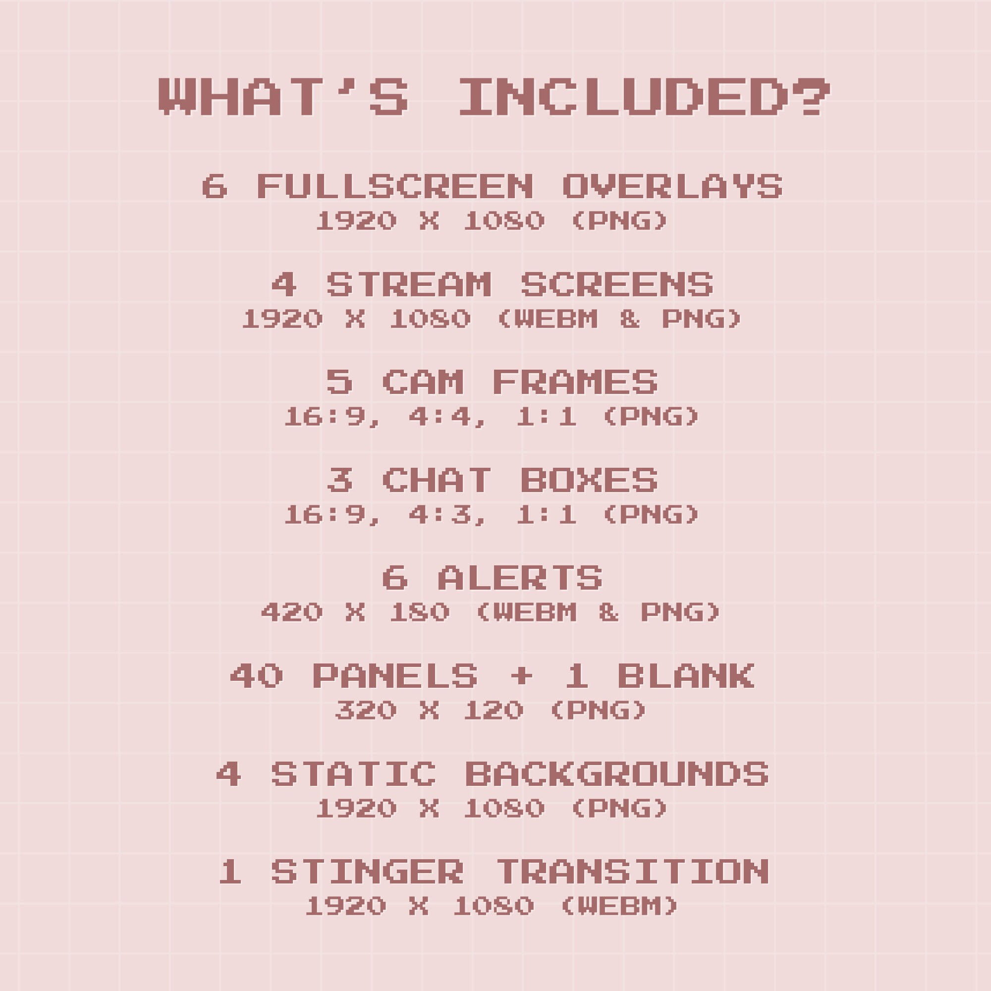 Pink Pixel Twitch Overlay Twitch Stream Package Animated Overlay Twitch ...