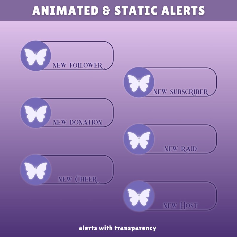 Purple Twitch Stream Package Animated Purple Twitch Overlay Twitch ...