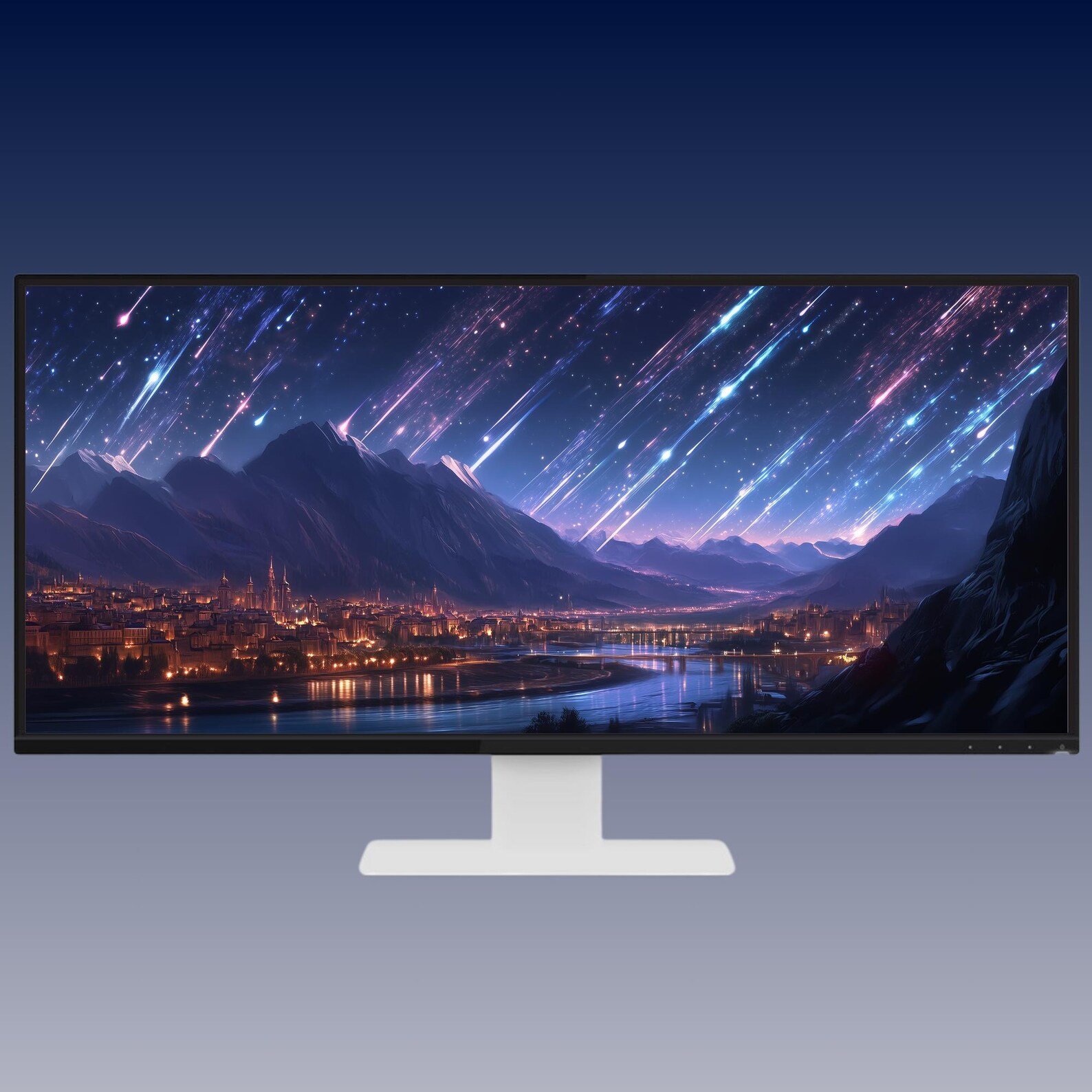 Starfall Velaris Ultrawide Wallpaper City of Starlight Desktop ...