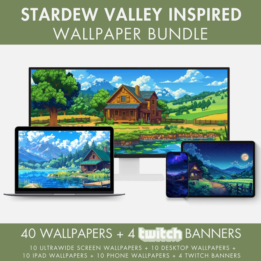 Stardew Valley Inspired Desktop Wallpaper Ultrawide Wallpaper Twitch ...
