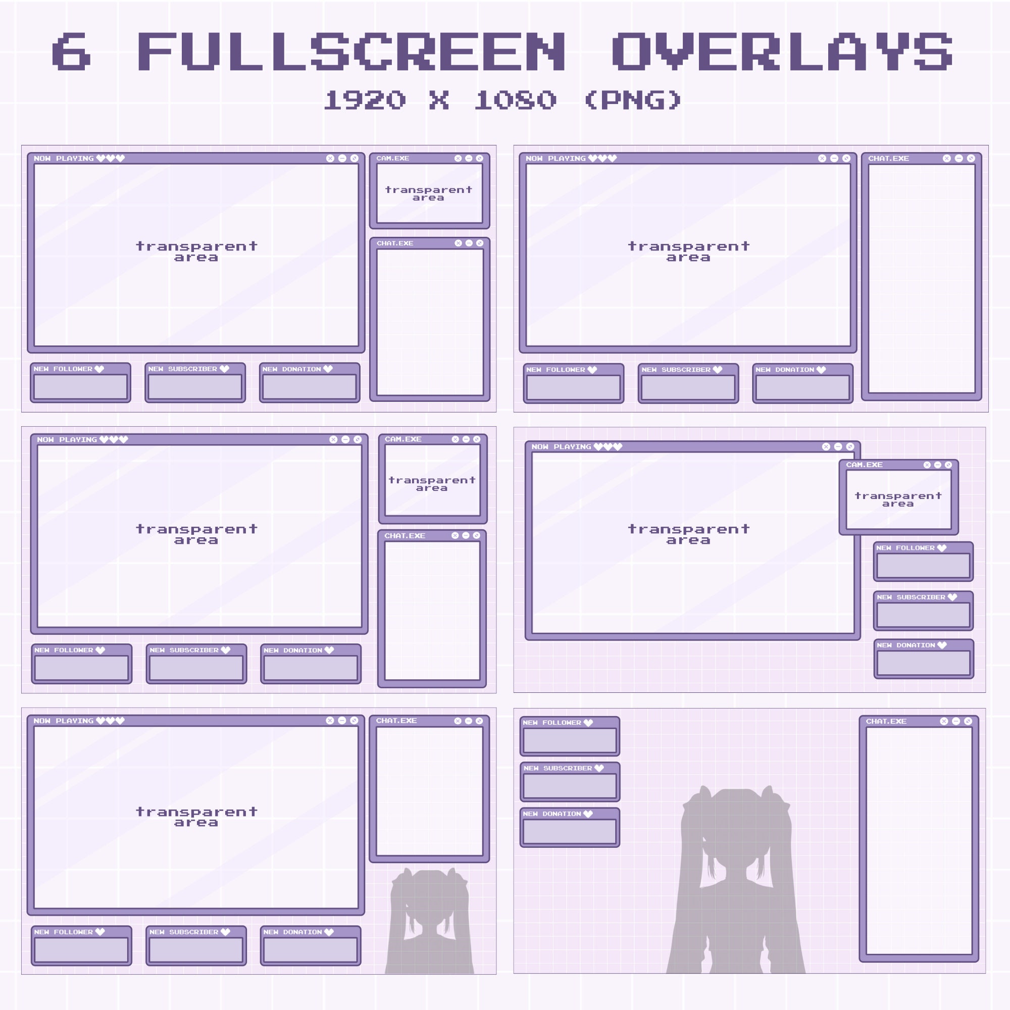 Purple Pixel Twitch Overlay Twitch Stream Package Animated Overlay ...