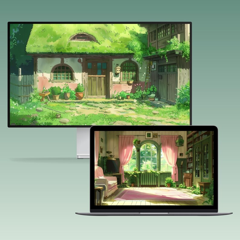 Cottagecore Desktop Wallpaper Laptop Wallpaper MacBook Wallpaper Anime ...