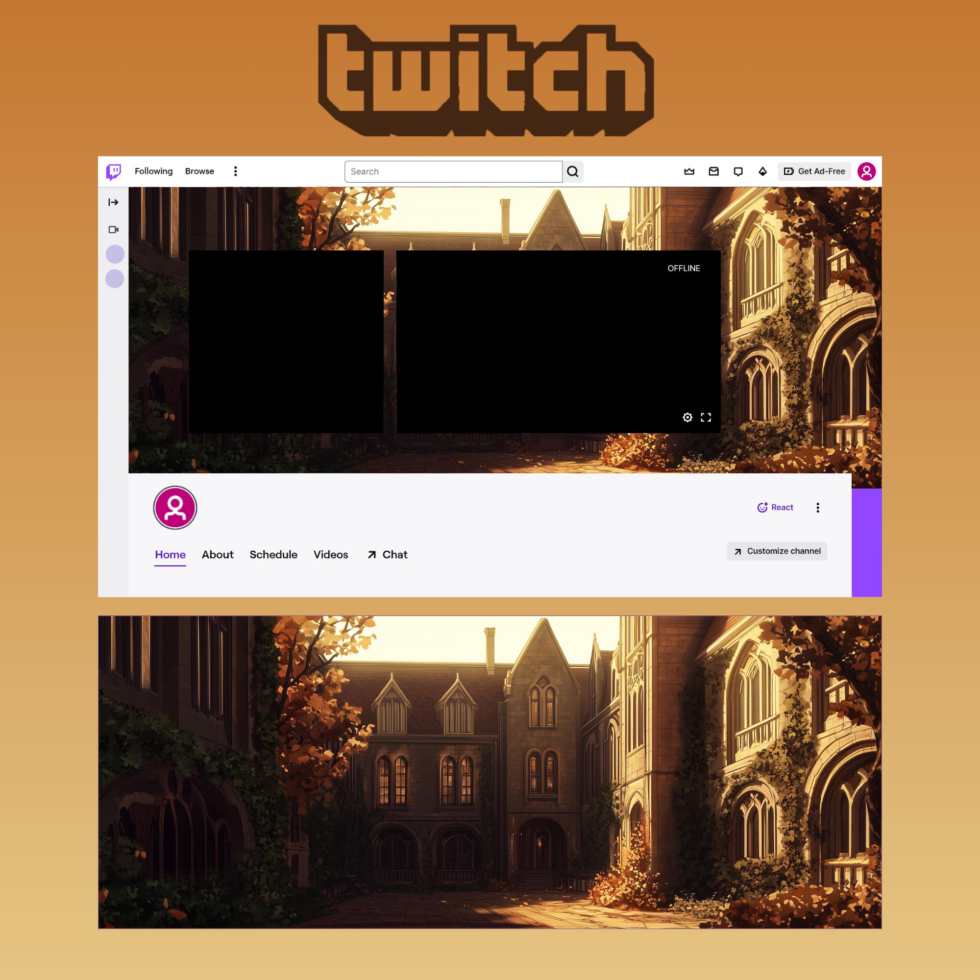 Dark Academia Twitch Banners Halloween Twitch Banner Anime Ultrawide ...