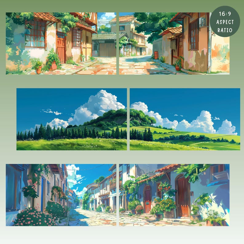 Ghibli Vibes Dual Screen Desktop Wallpaper Mac Wallpaper Super ...
