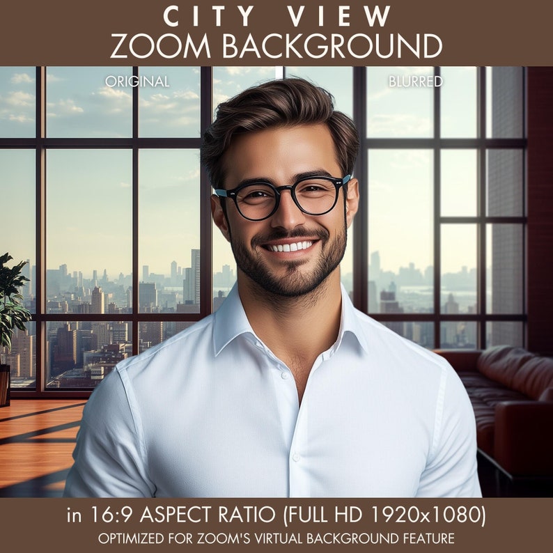 City View Zoom Background Modern Apartment Virtual Zoom Background Zoom ...