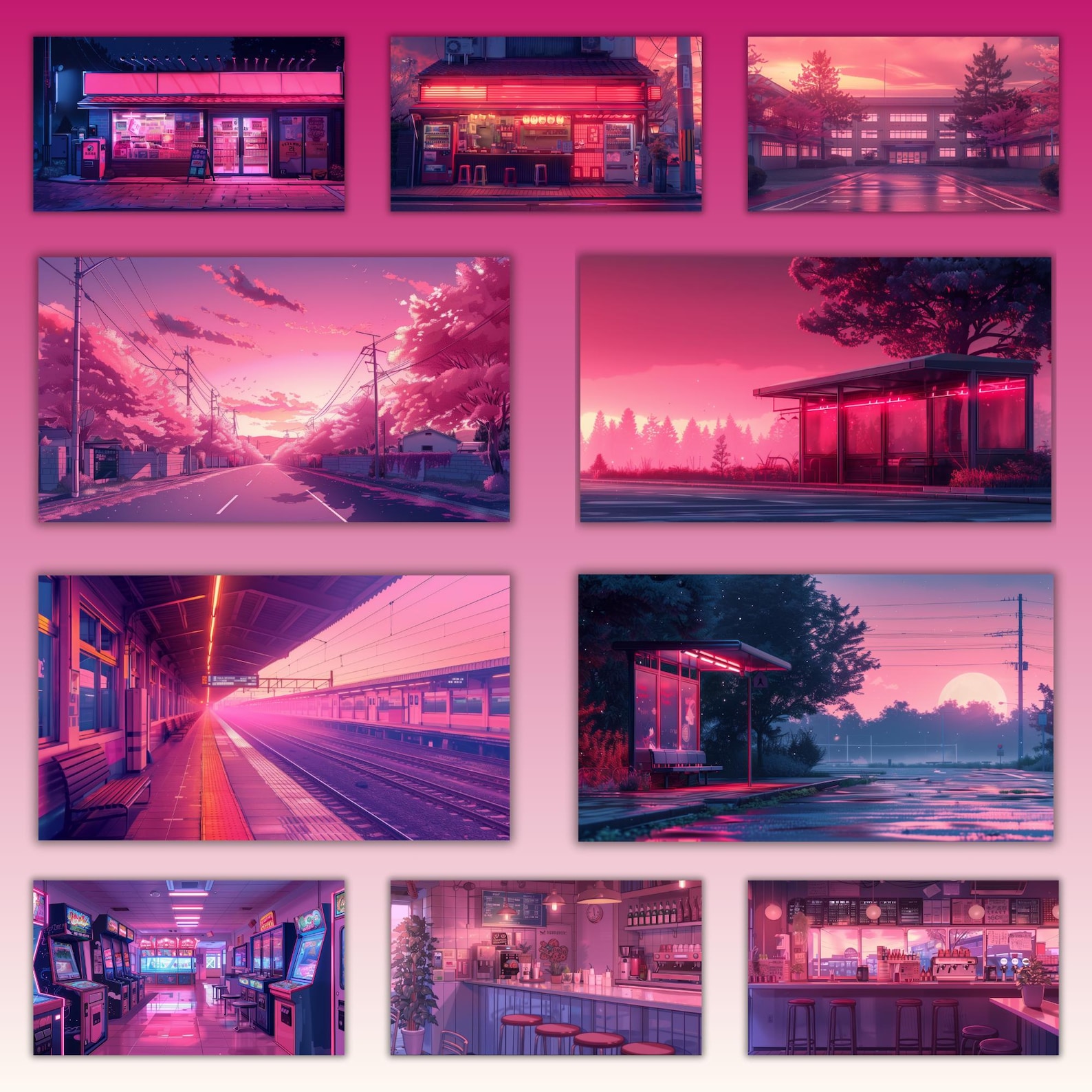 Pink Lofi Desktop Wallpaper Laptop Wallpaper MacBook Wallpaper Anime ...