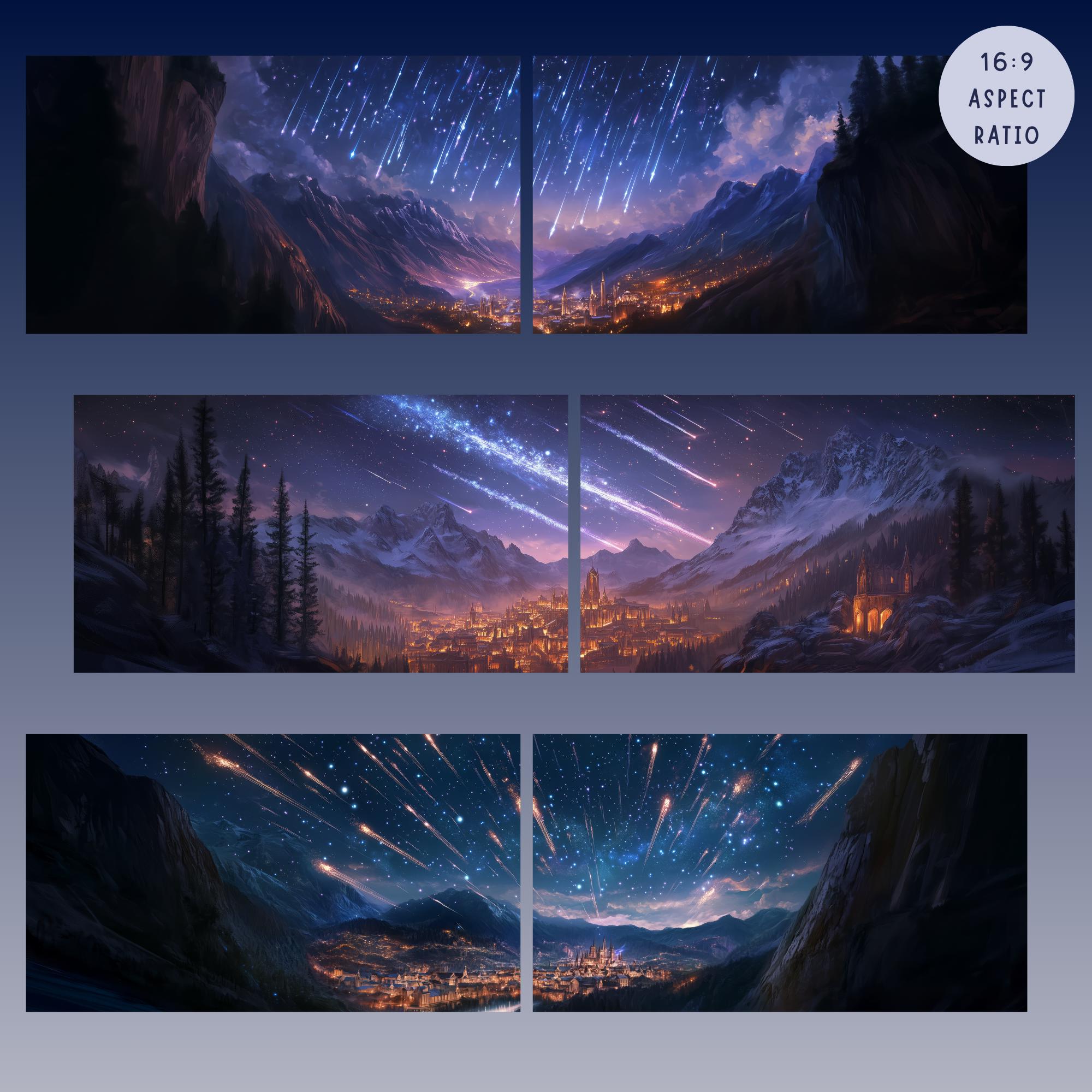 Starfall Velaris Inspired Dual Screen Desktop Wallpaper City of ...