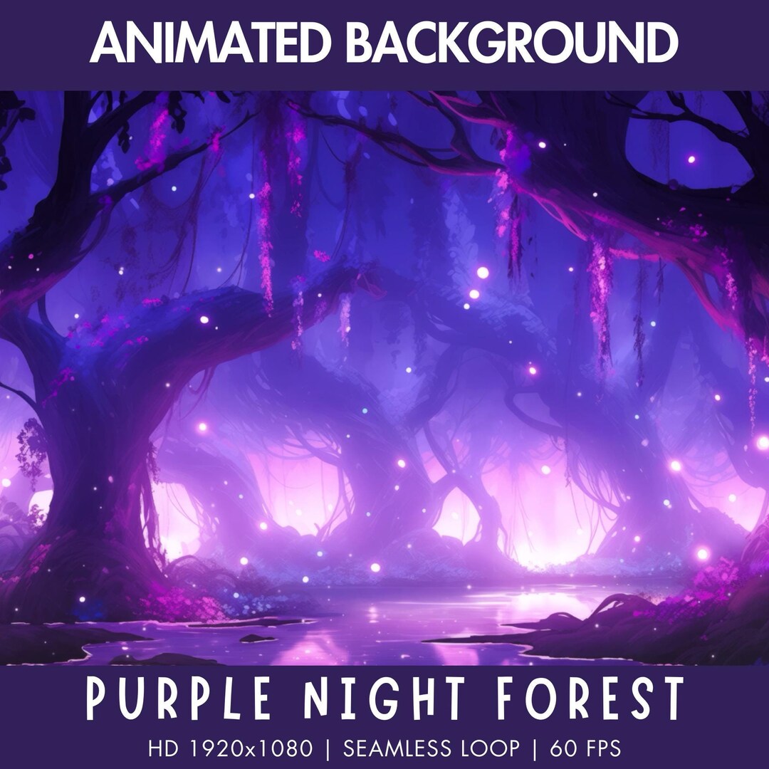 Purple Forest Vtuber Background Vtuber Animated Background Purple ...