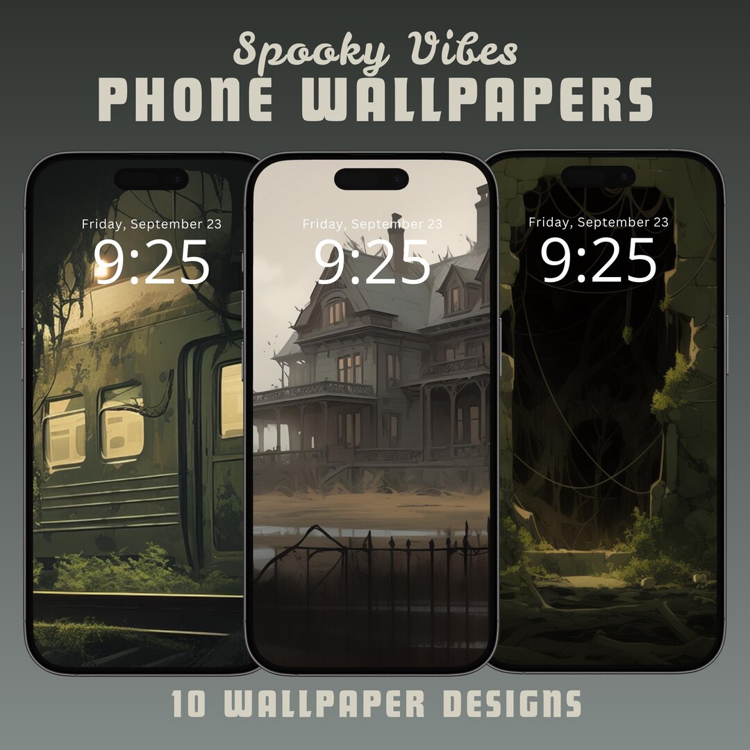Spooky Phone Wallpapers, Haunted House Designs (digital Download) - Etsy