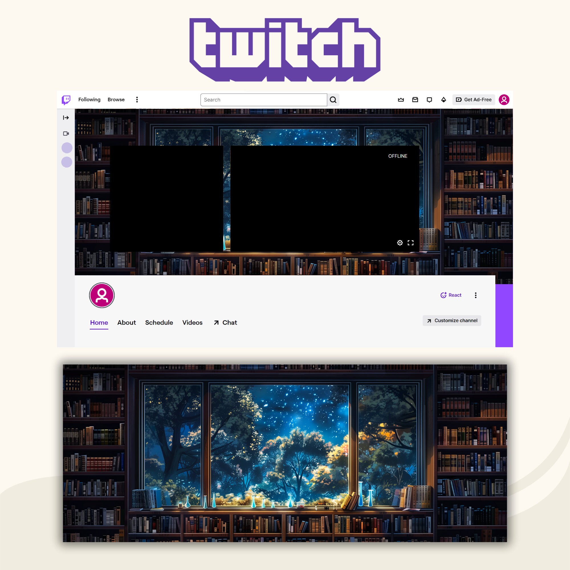 Dark Academia Twitch Banner Dark Academia Wallpaper Anime Twitch Banner ...