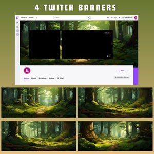 Mystical Forest Animated Twitch Stream Package Cozy Animated Twitch ...